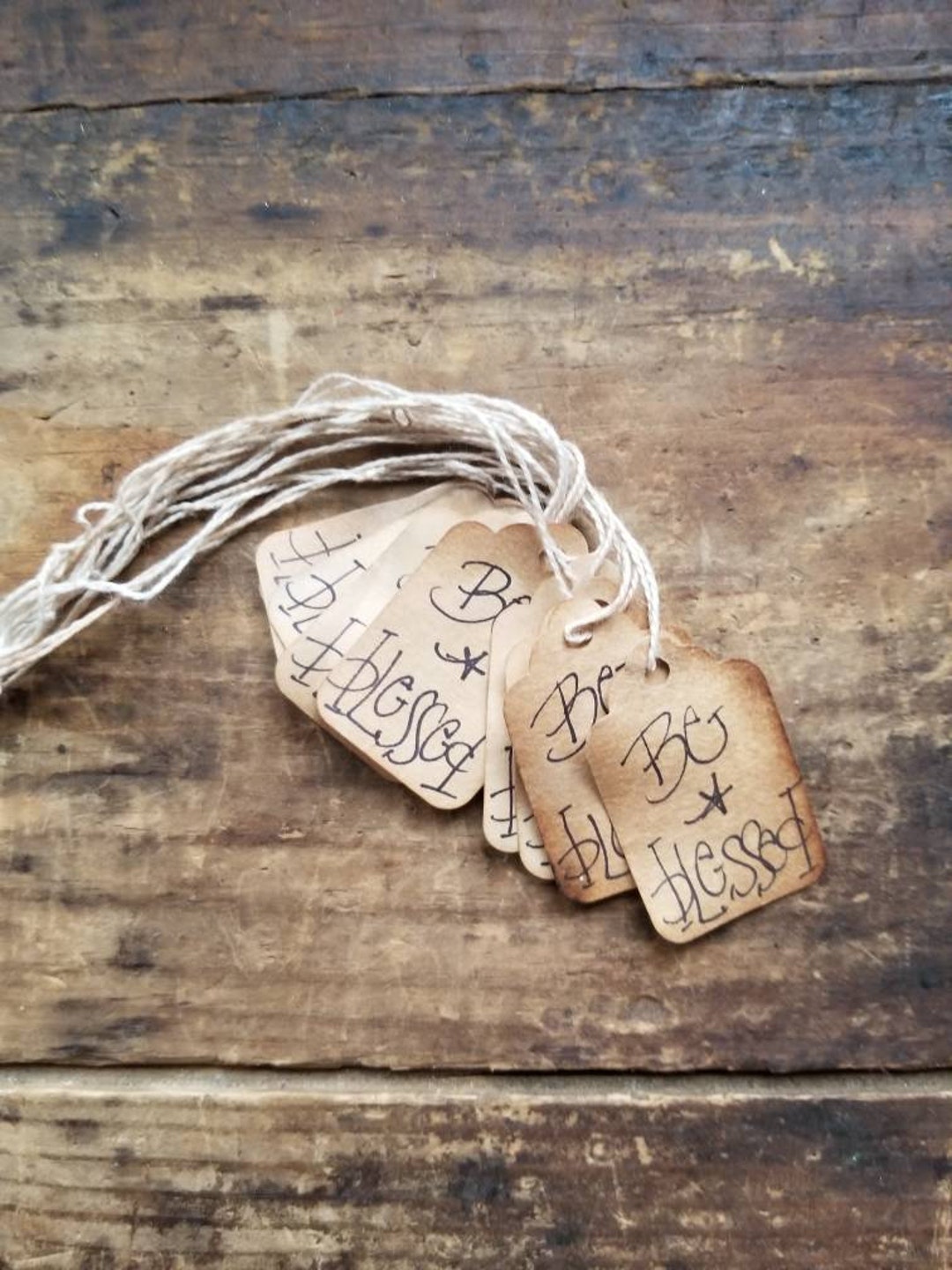 Primitive Be Blessed Gift Tags, Aged Rustic Decor, Set of 25 - Etsy