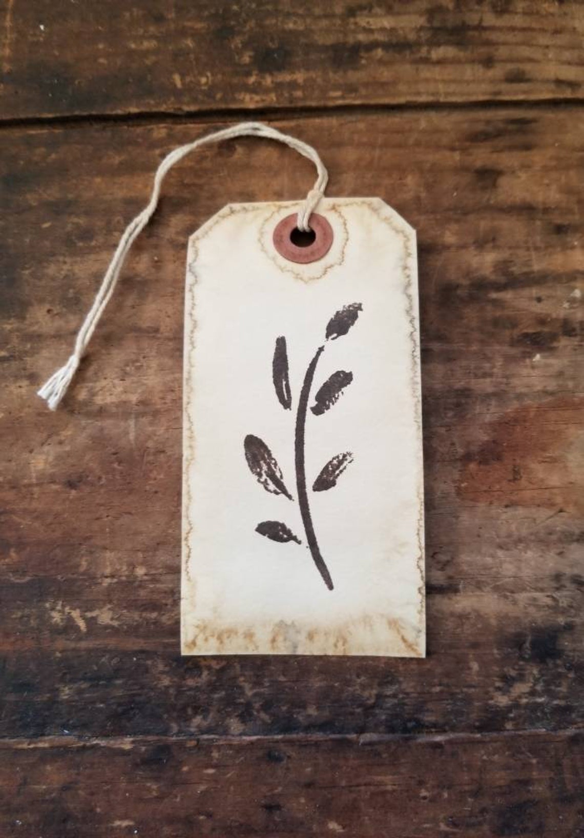 Rustic Hang Tags Botany Natural life Stem and Leaf Gift tag | Etsy