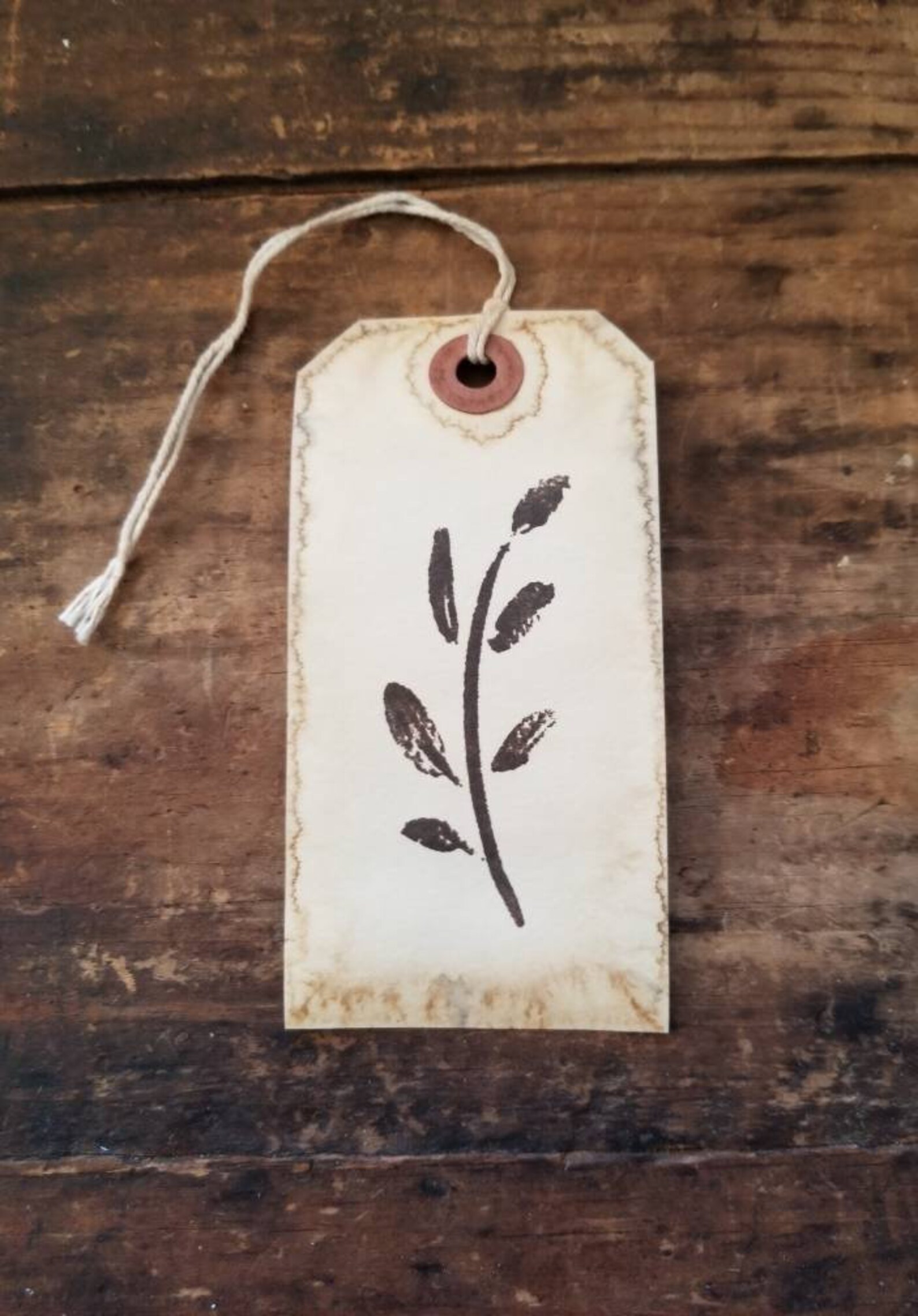 Rustic Hang Tags Botany Natural life Stem and Leaf Gift tag | Etsy