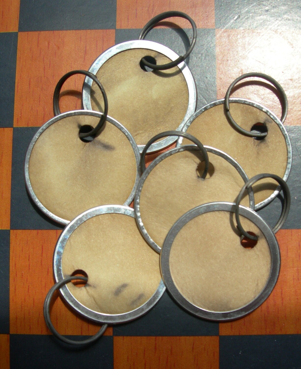 Rustic Hang tags Metal rim circle Gift tags Craft Supply Set | Etsy