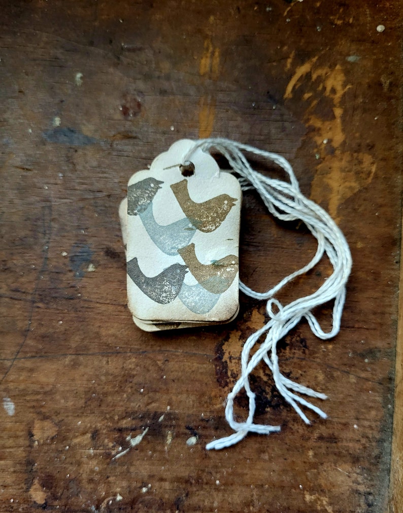 Primitive Hang Tag Rustic Dove Collage Gift Tag Set of 25 Tags - Etsy