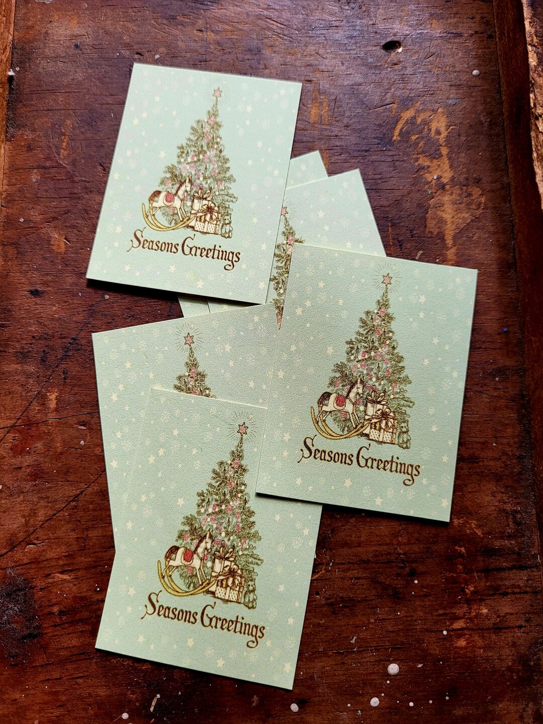Victorian Christmas Gift Tags: Season's Greetings, Rustic Farmhouse Set ...
