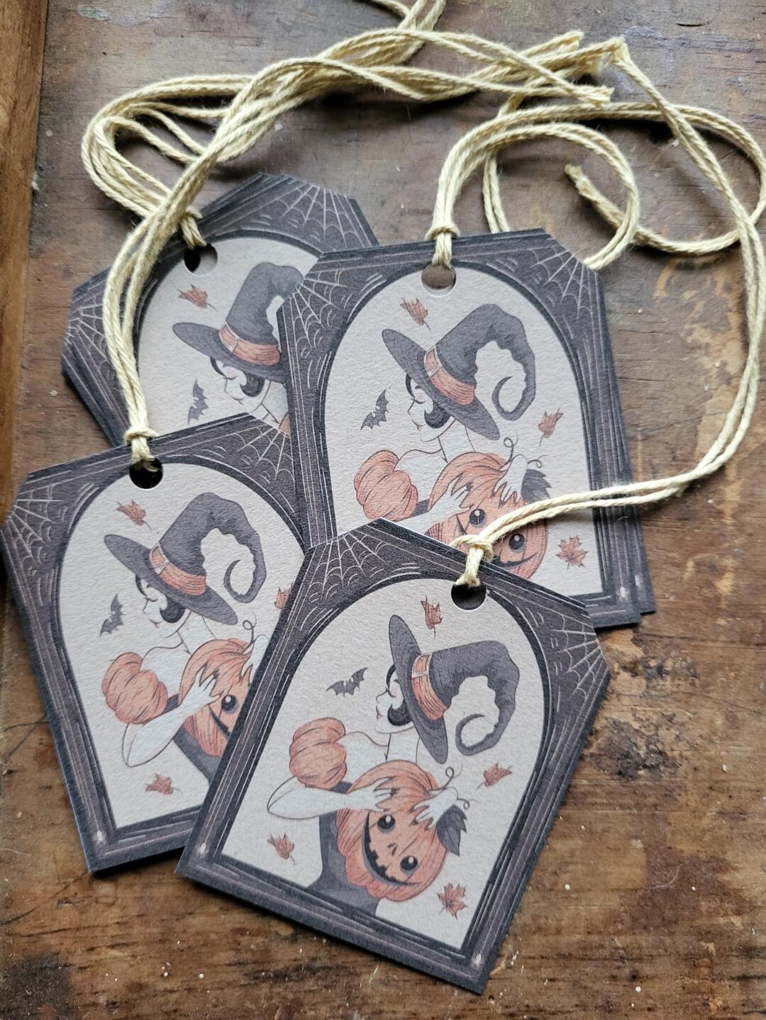 Spooky Witch Halloween Gift Tags, Vintage Style (set of 18) - Etsy