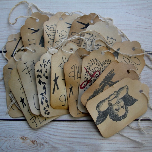 Primitive Tags - Etsy