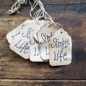 Rustic Hang Tags Botany Natural Life Stem and Leaf Gift Tag Craft ...