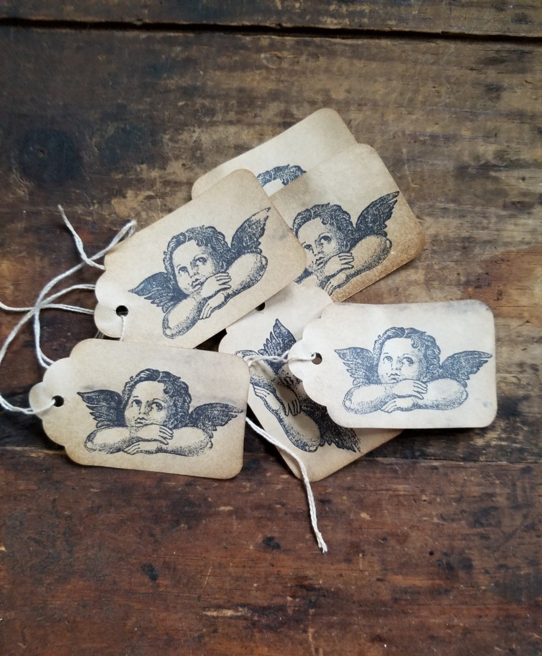 Rustic Hang Tag Thoughtful Angel Gift Tag Set of 25 Tags Craft Supply ...