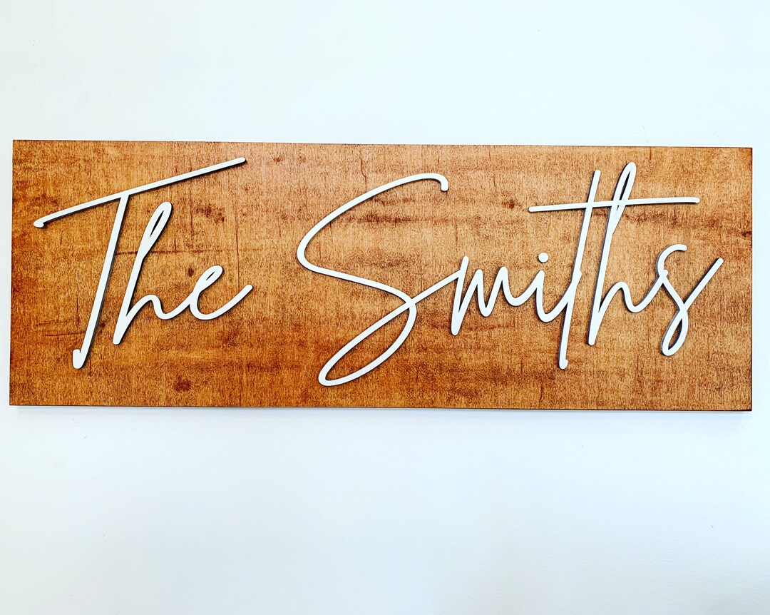 Rustic Last Name Wood Sign Last Name Wedding Sign Bridal Shower Gift ...