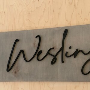 Rustic Last Name Wood Sign Last Name Wedding Sign Bridal Shower Gift ...