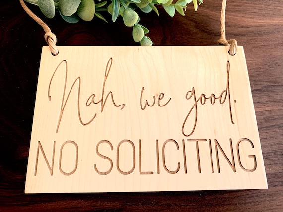 No Soliciting Sign Mini Doorbell Sign Funny Outdoor Sign - Etsy