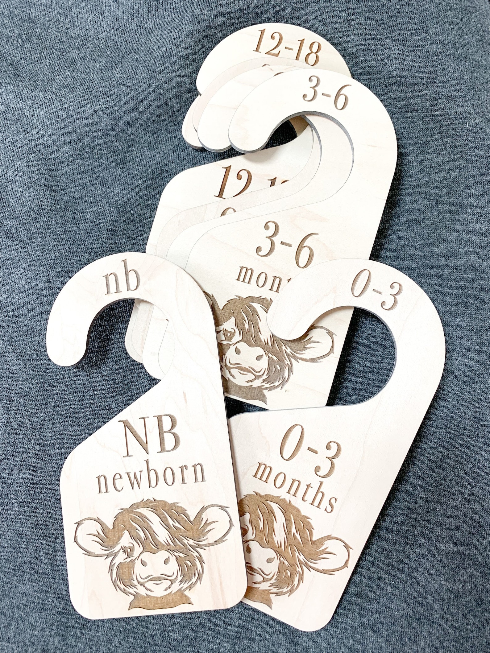 Highland Cow Dividers for Nursery Wood Baby Gifts Highland Cow Baby ...