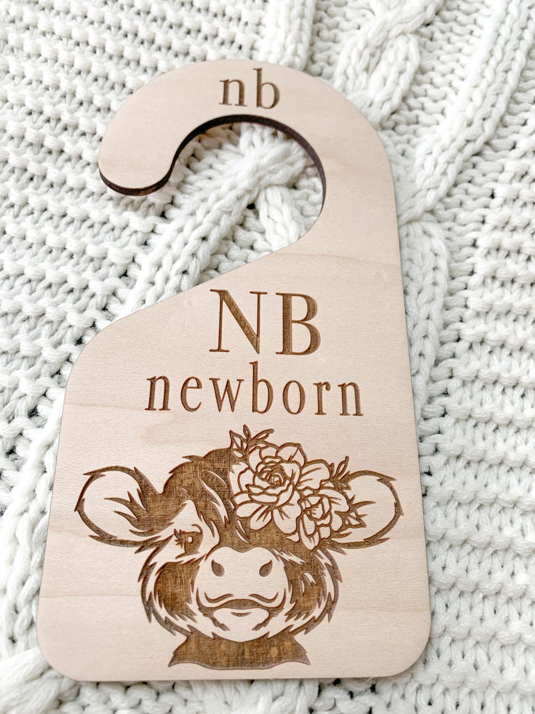 Highland Girl Cow Dividers for Nursery- Wood Baby Gift - Highland Cow ...