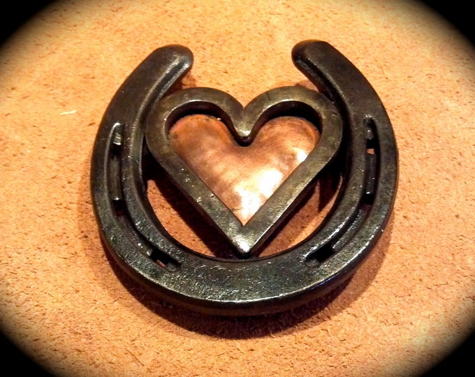 Horseshoe Heart Belt Buckle - Etsy