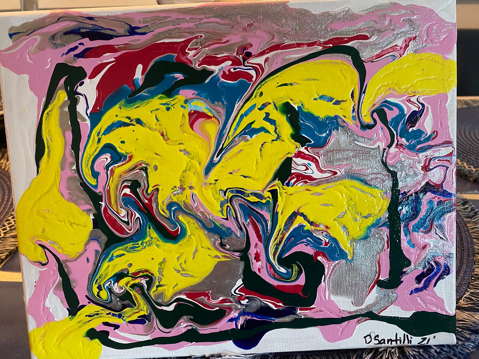 Colorful Freeform Acrylic Painting - Etsy