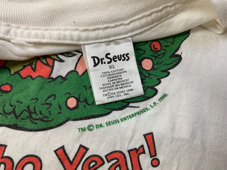 Vintage 1998 Dr Seuss Merry Grinchmas Happy Who Year T-shirt XL - Etsy