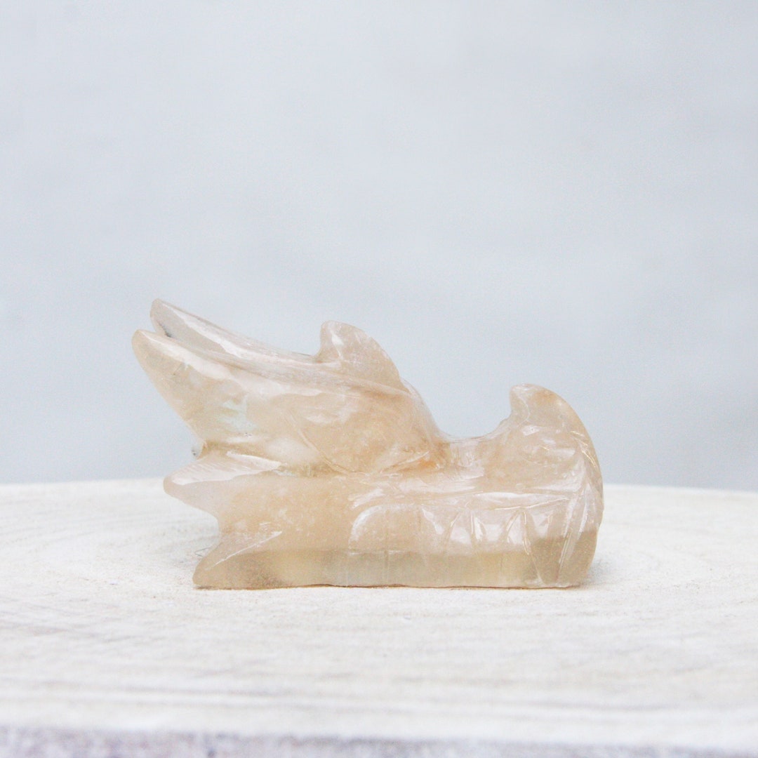 Powerful Orgonite Crystal Dragon Skull With Orange Selenite, Amethist ...