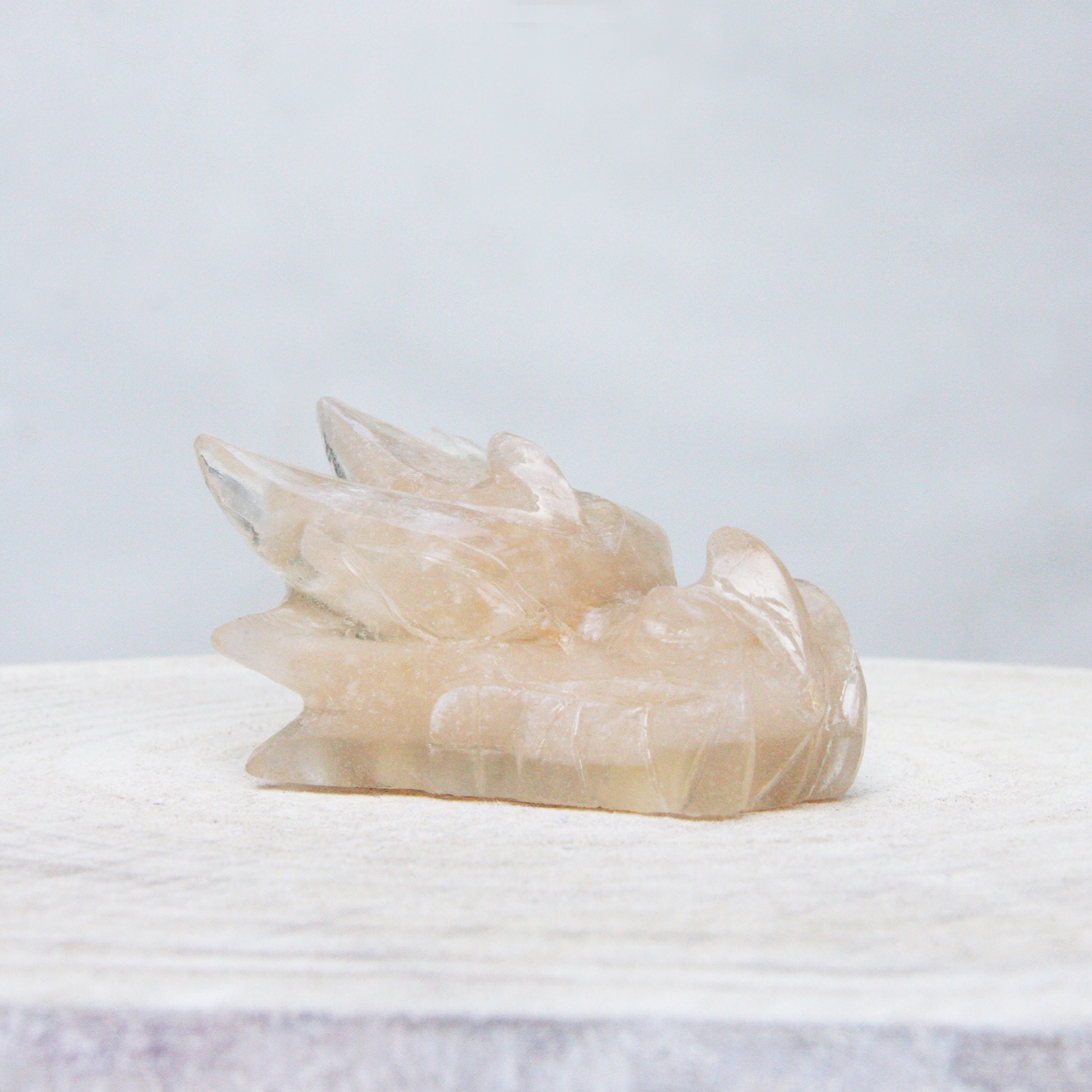 Powerful Orgonite Crystal Dragon Skull With Orange Selenite - Etsy