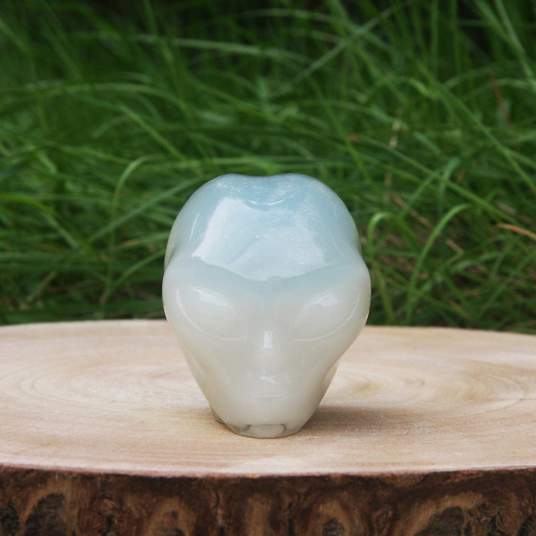 Powerful Orgonite Crystal Star-being Skull With Selenite, Clear Quartz ...