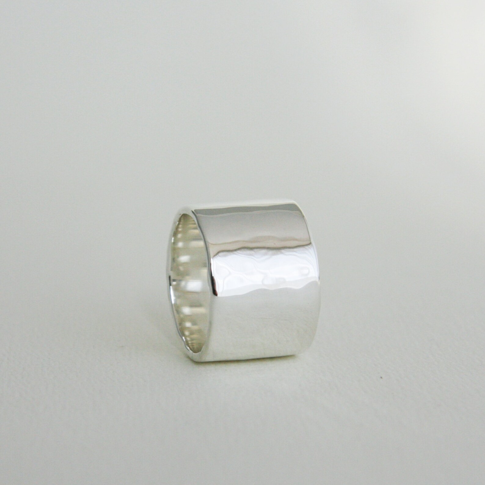 925 Sterling Silver Hammered Ring, Thumb Ring, Wide Band Ring. Birthday ...