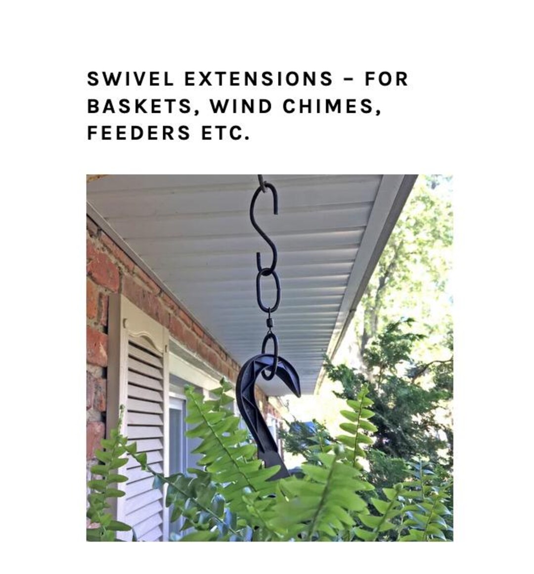 5 Swivel Plant Hanger Extensions - Rotating Hooks for Mobiles, Feeders ...