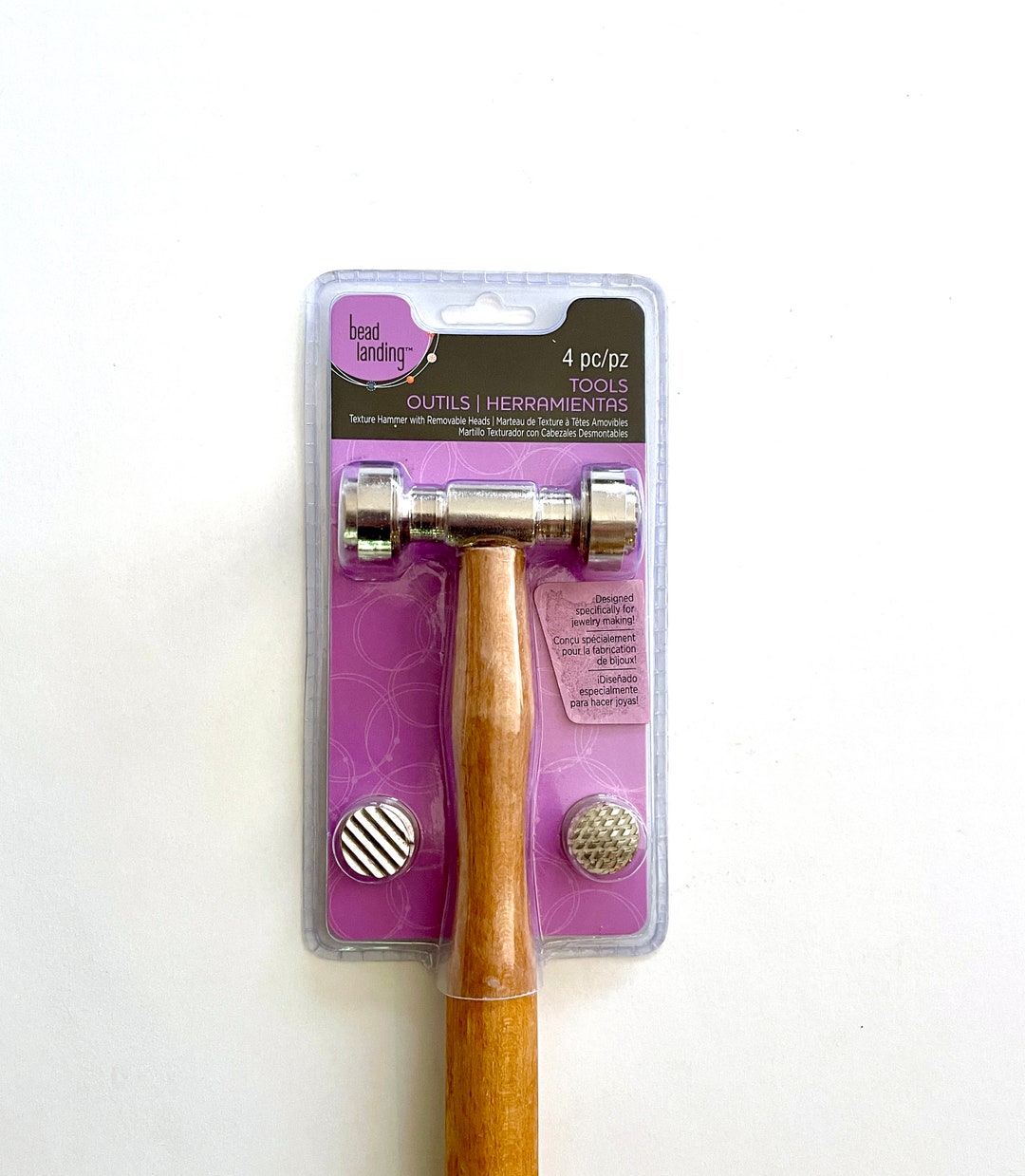 Metal Texture Hammer Changeable Heads for Jewelry Making Clay Art Tool ...