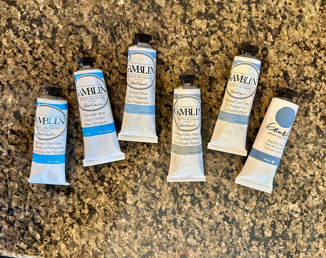 Gamblin Artist Oil Paint, 37ml Tube - Blues & Grays Manganese Cerulean ...