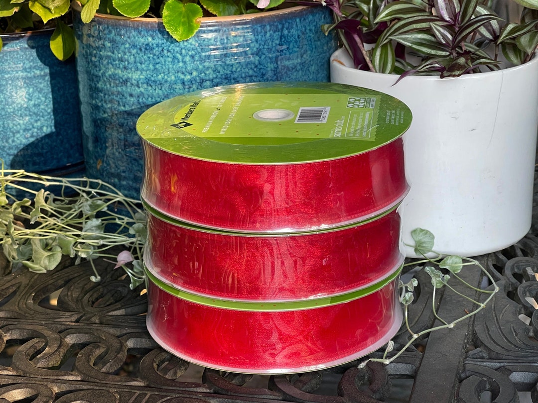 Red Wired Ribbon Spirit Ribbon Red Frame Ornament Red Ribbon - Etsy