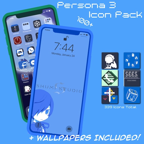 Persona 3 Male Themed Phone Icons - Etsy