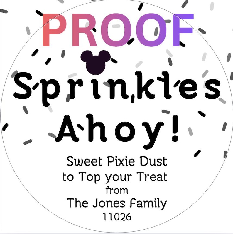 25 Pack - Pixie Dust Gift Labels - Fish Extender, Disney Cruise DCL ...
