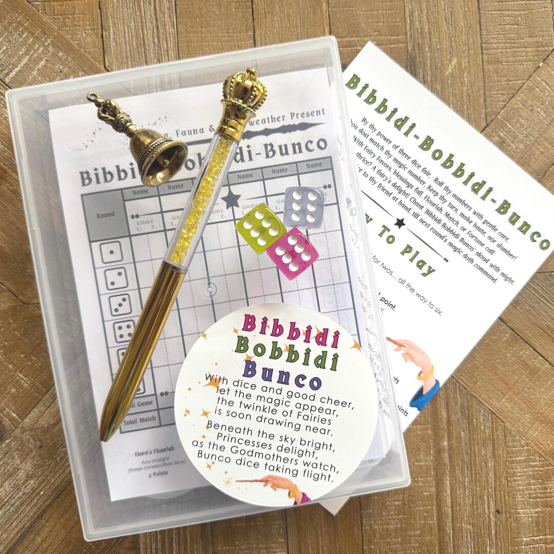 Bibbidi Bobbidi Bunco - Disney Dice Game - Pixie Dust, Fish Extender ...