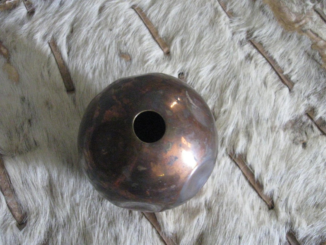 1985 Robert Isabell for Swid Powell Hole in One Patinated Copper Bud ...