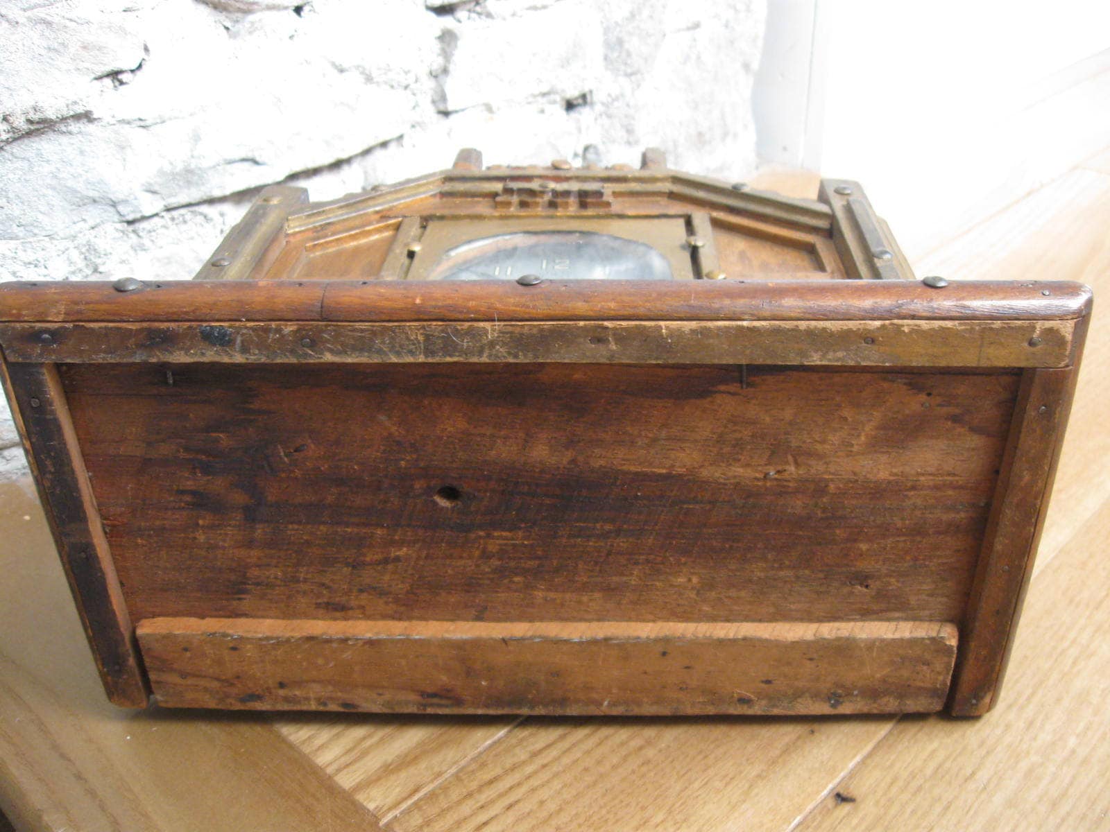 Funky Tramp Art Mantel Clock With W.l.gilbert Clock Inside - Etsy