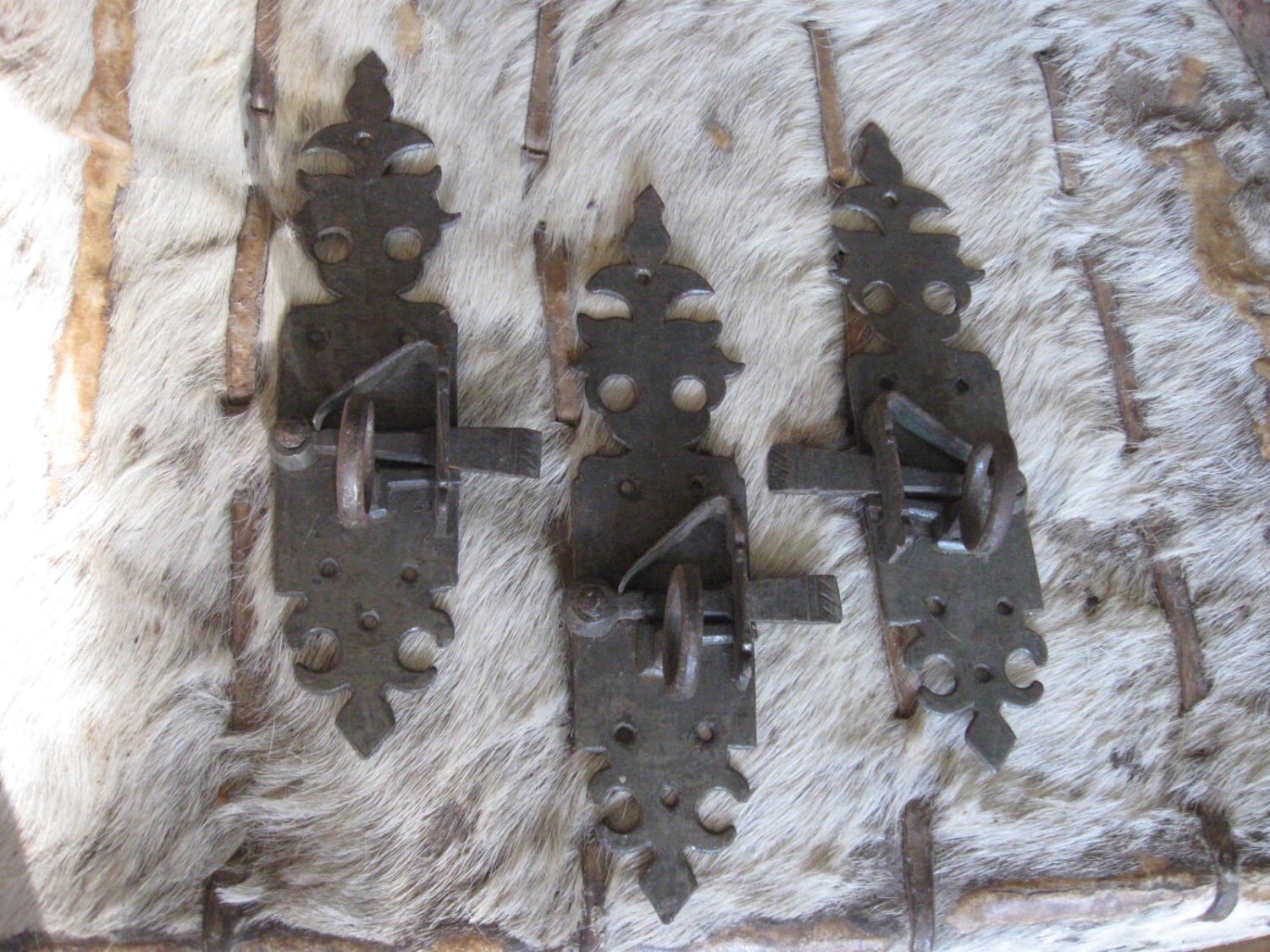 3 Gothic Cut Out Metal Door Latches 2 Right Sided 1 Left Sided | Etsy