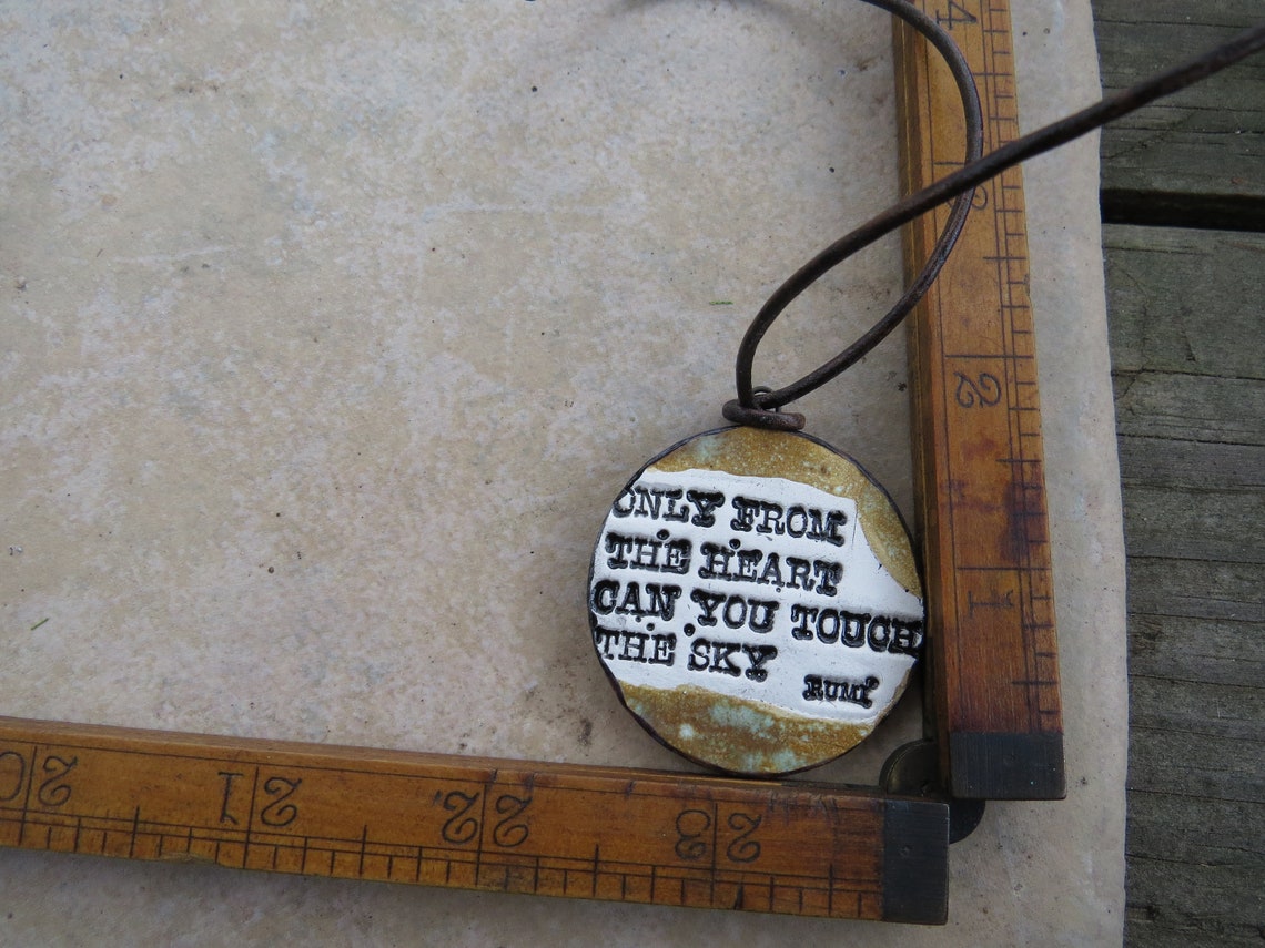 Rumi Quote Pendant Diffuser: Essential Oil Aromatherapy Necklace - Etsy