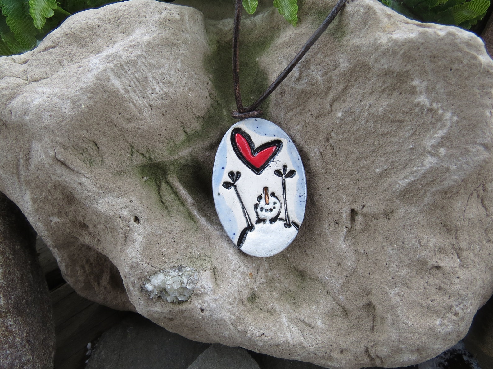 Snowman Heart Diffuser Pendant Essential Oil Snowman - Etsy