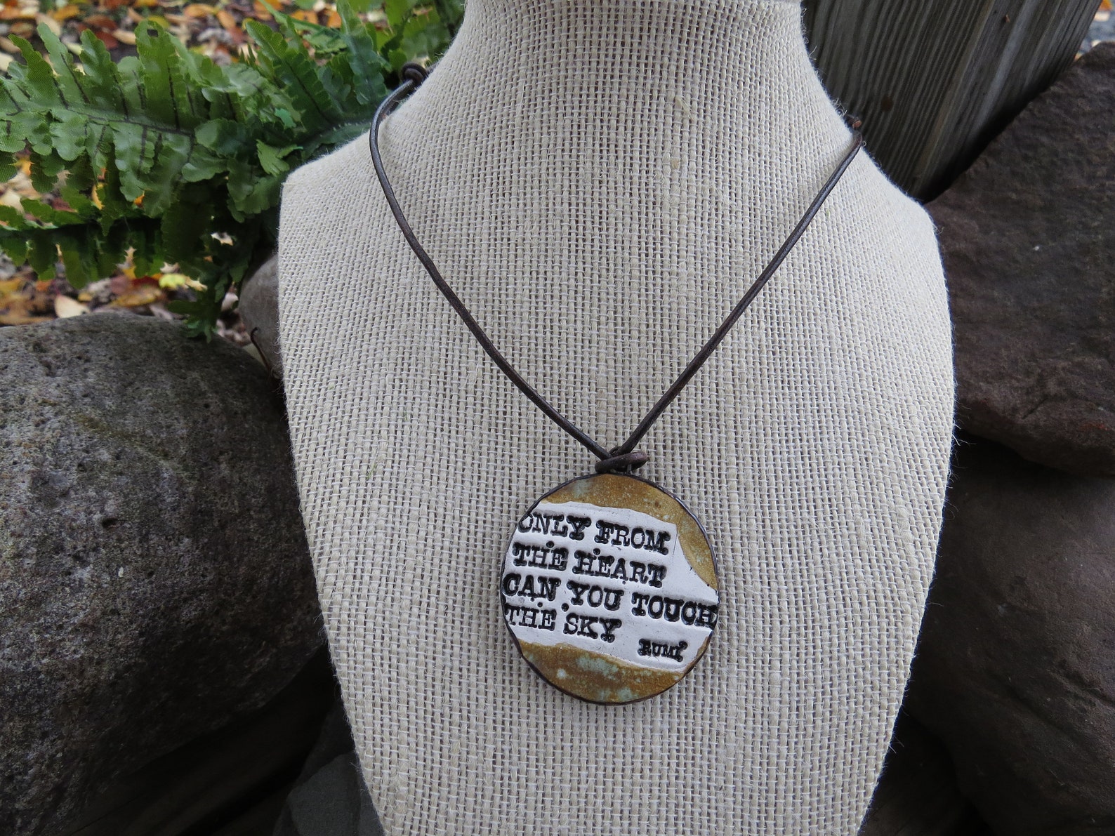 Rumi Quote Pendant Diffuser: Essential Oil Aromatherapy Necklace - Etsy