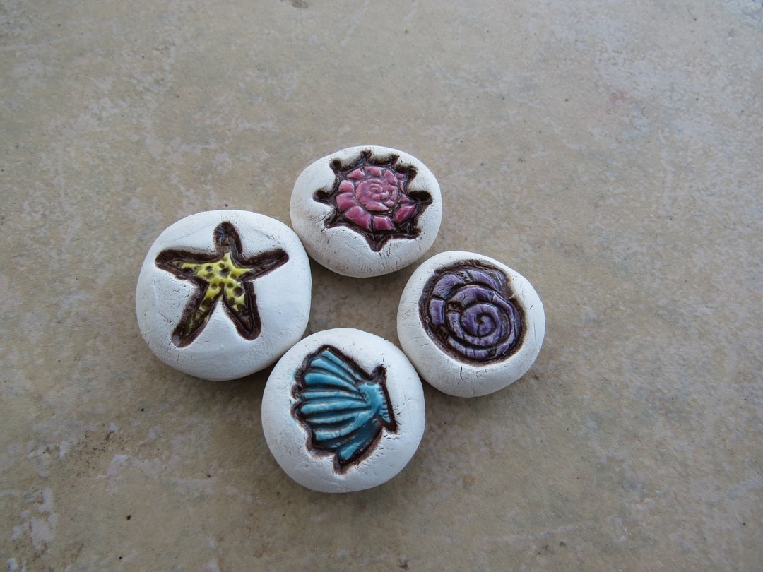 Sea Shells Essential Oil Diffusers Stones Set, Beach Aromatherapy Home ...