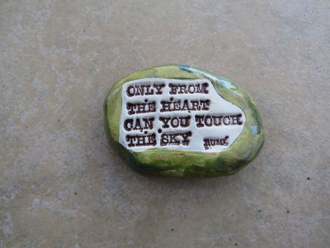 Ceramic Essential Oil Diffuser Stone, Rumi Quote, Only From the Heart ...