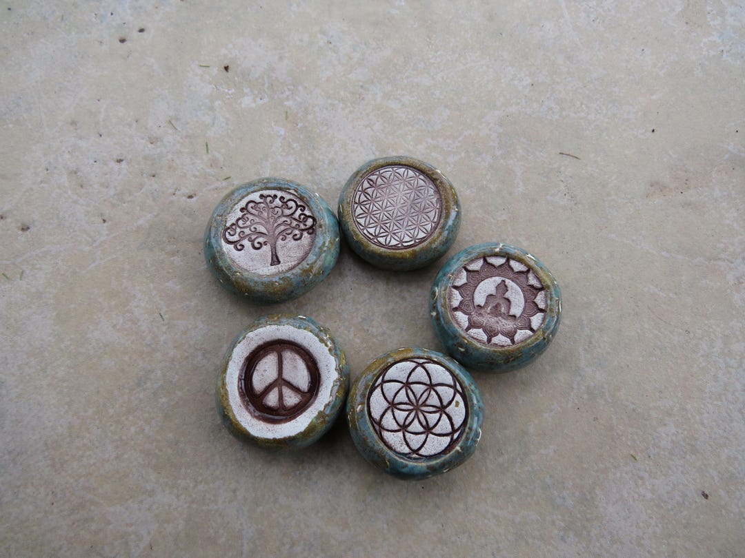 Ceramic Essential Oil Diffuser Stones Set, Aromatherapy Yoga Decor ...