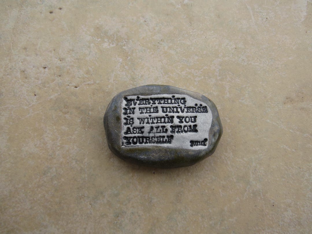 Rumi Quote Essential Oil Diffuser Stone, Aromatherapy Decor, Kiln-fired ...