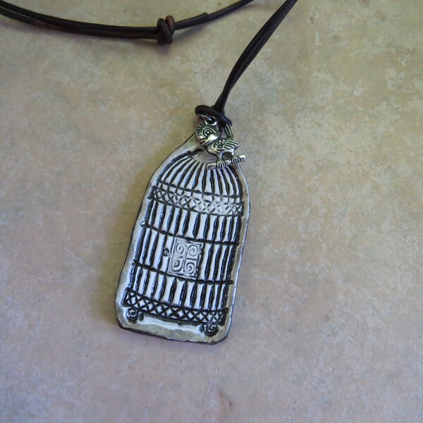 Bird Cage Necklace - Etsy