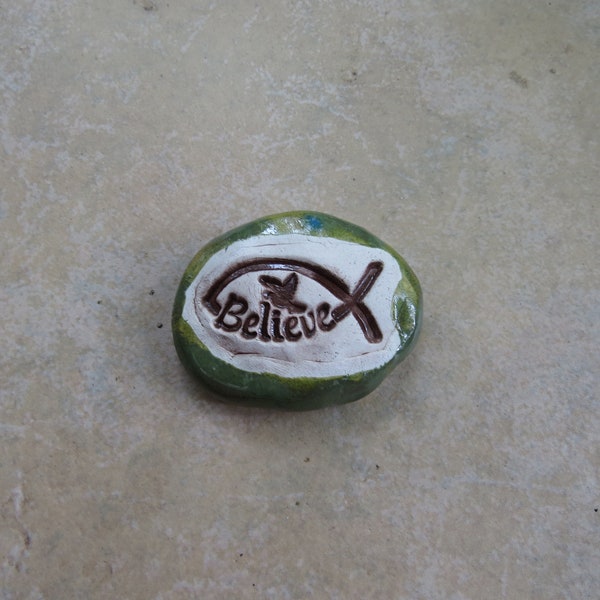 Painted Rock Believe - Etsy