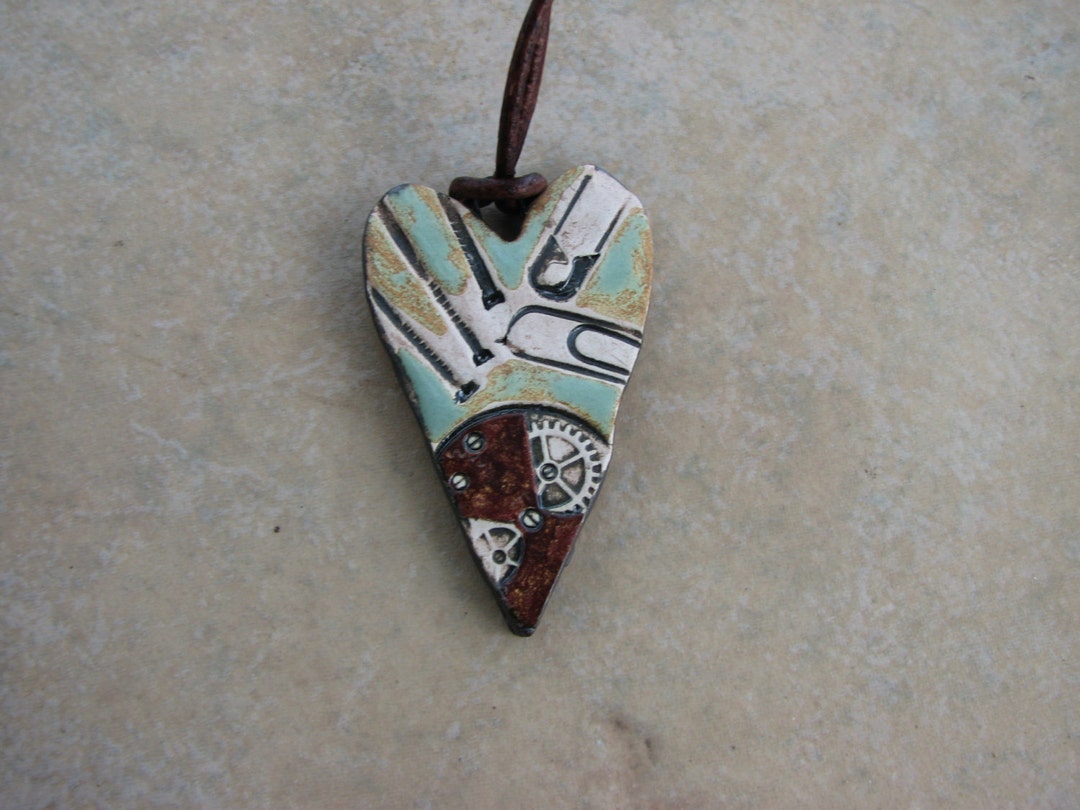 Heart Diffuser Pendant Necklace, Ceramic Oil Diffuser, Whimsical ...