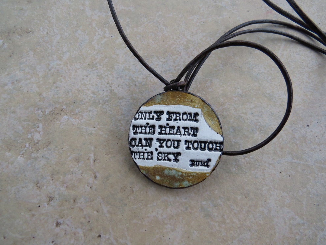 Rumi Quote Pendant Diffuser: Essential Oil Aromatherapy Necklace - Etsy