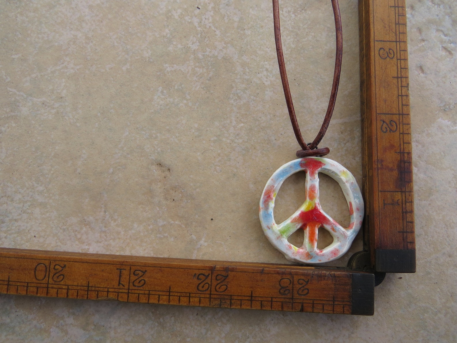 Peace Sign Perfume Necklace Essential Oil Diffuser Pendant | Etsy