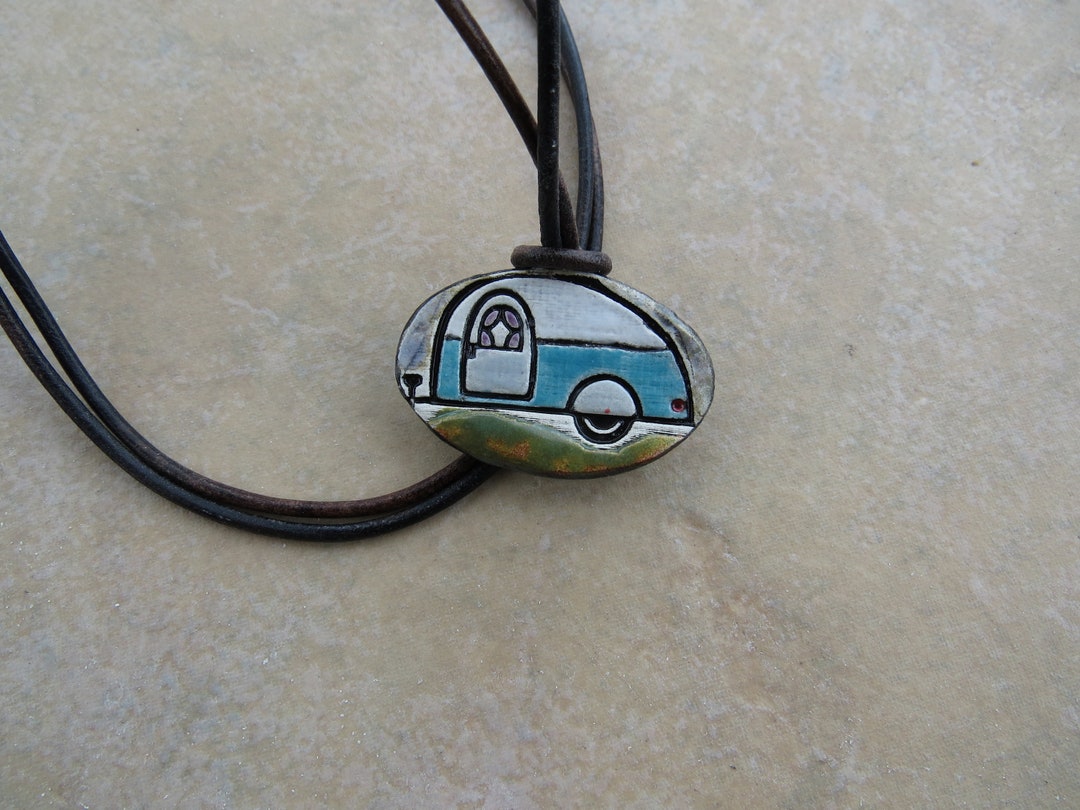 Retro Camper Essential Oil Diffuser Necklace, Aromatherapy Jewelry ...