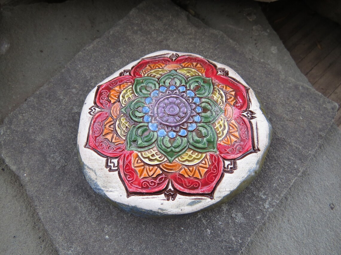 Mandala Essential Oil Diffuser Stone Rainbow Colors Air | Etsy