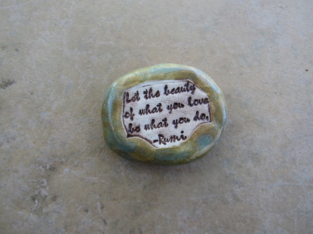 Rumi Quote Essential Oil Diffuser Stone, Let the Beauty of What You ...