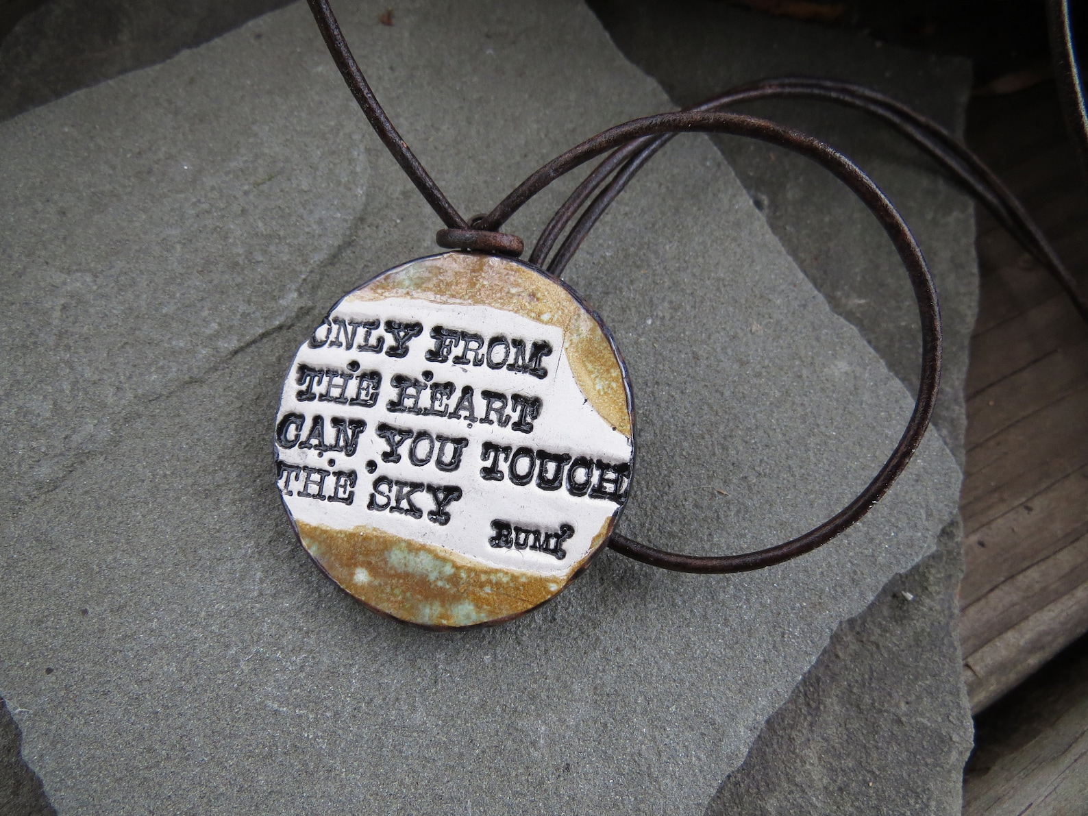 Rumi Quote Pendant Diffuser Essential Oils Necklace Only - Etsy