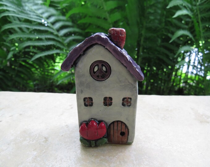Little Ceramic House Essential Oil Diffuser, Aromatherapy Clay Home ...