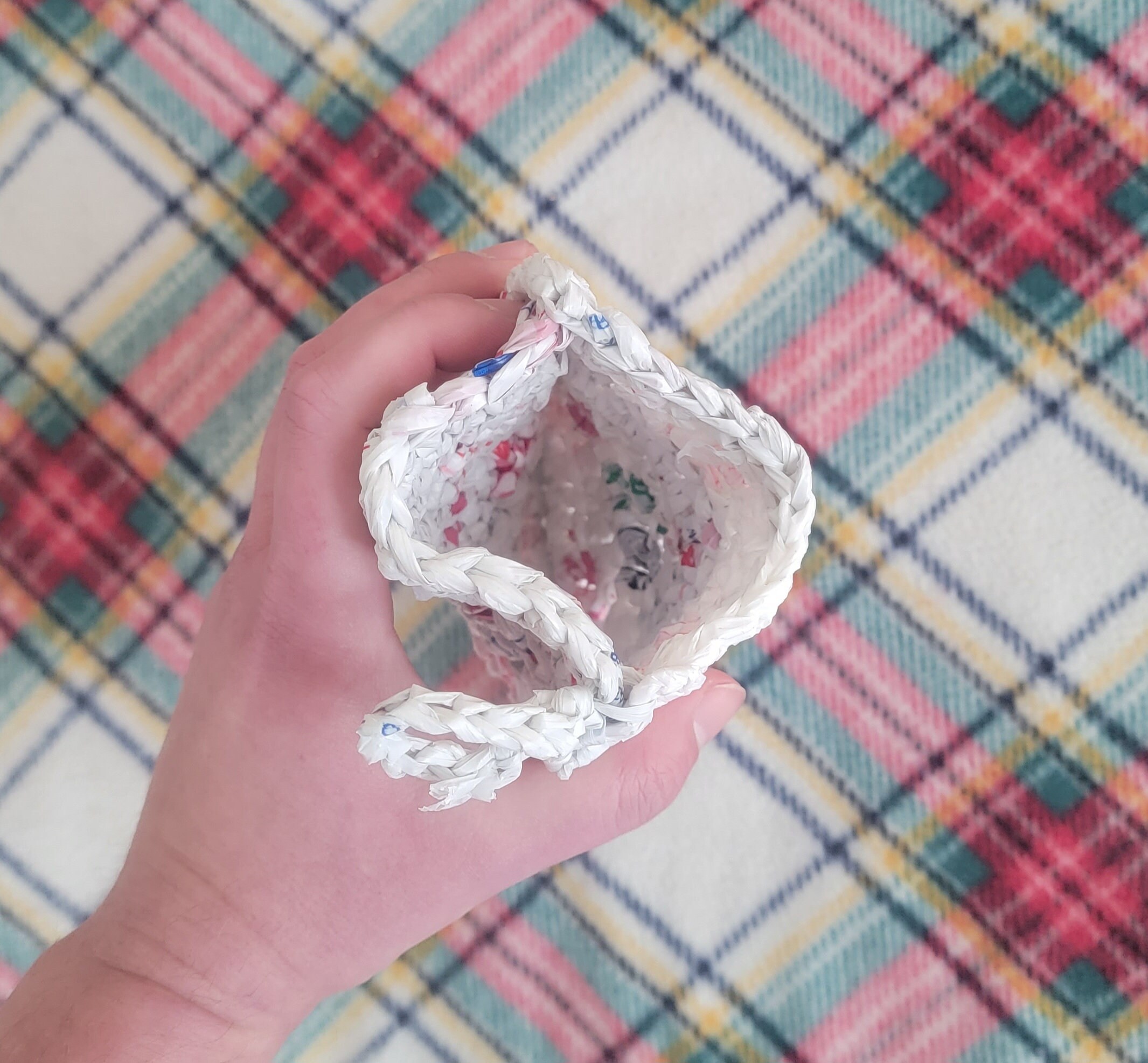 Handmade Pouch small Recycled Plastic Crochet - Etsy